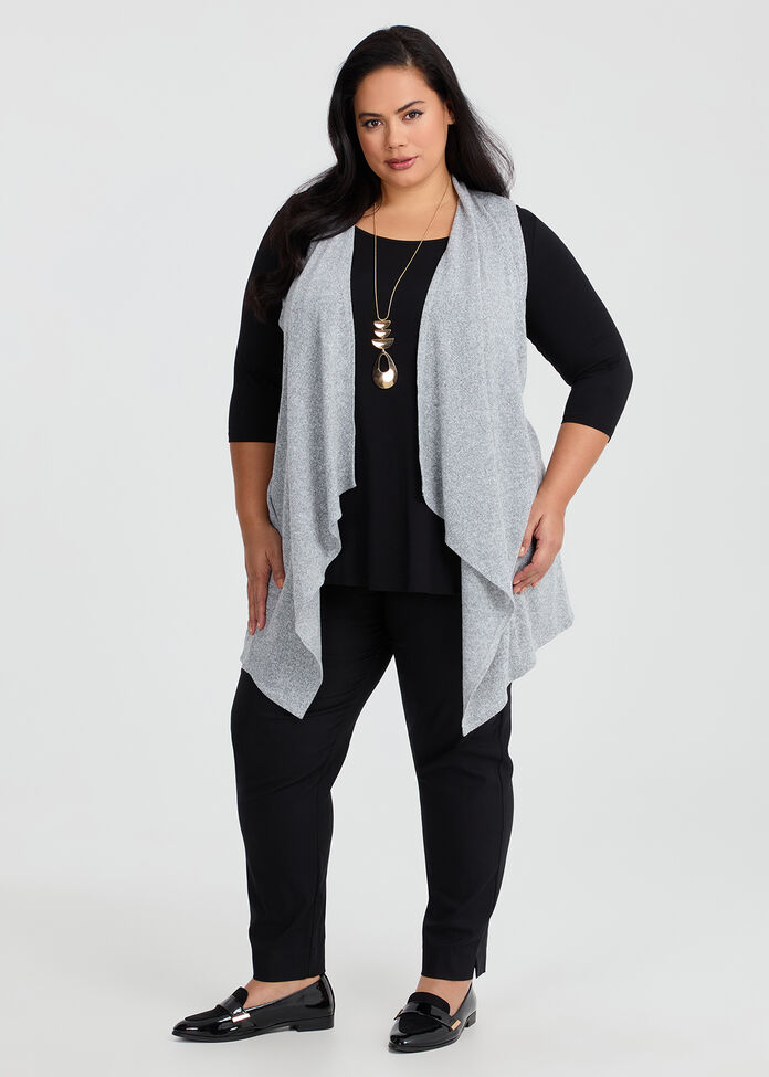 Shop Plus Size Grace Drape Front Vest, Grey | Taking Shape AU