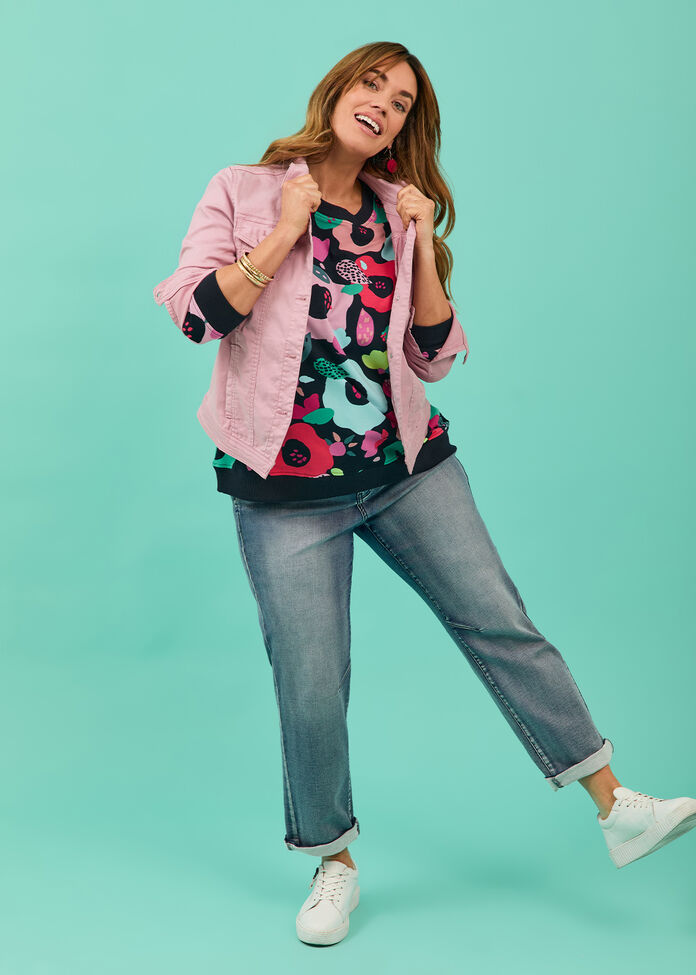 Shop Plus Size Lyocell Blend Stretch Jacket, Pink | Taking Shape AU