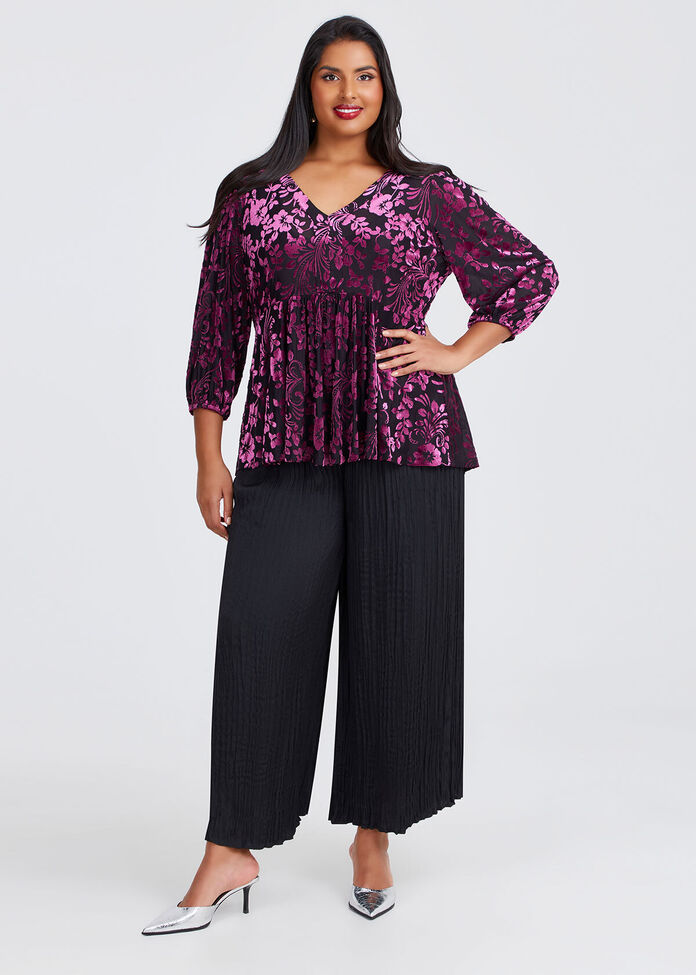 Shop Plus Size Byzantine Velvet Event Top, Purple | Taking Shape NZ