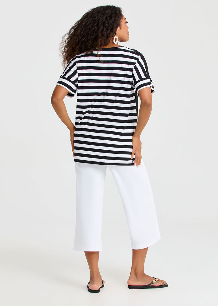 Shop Plus Size Natural Summer Stripe Top, Multi | Taking Shape AU