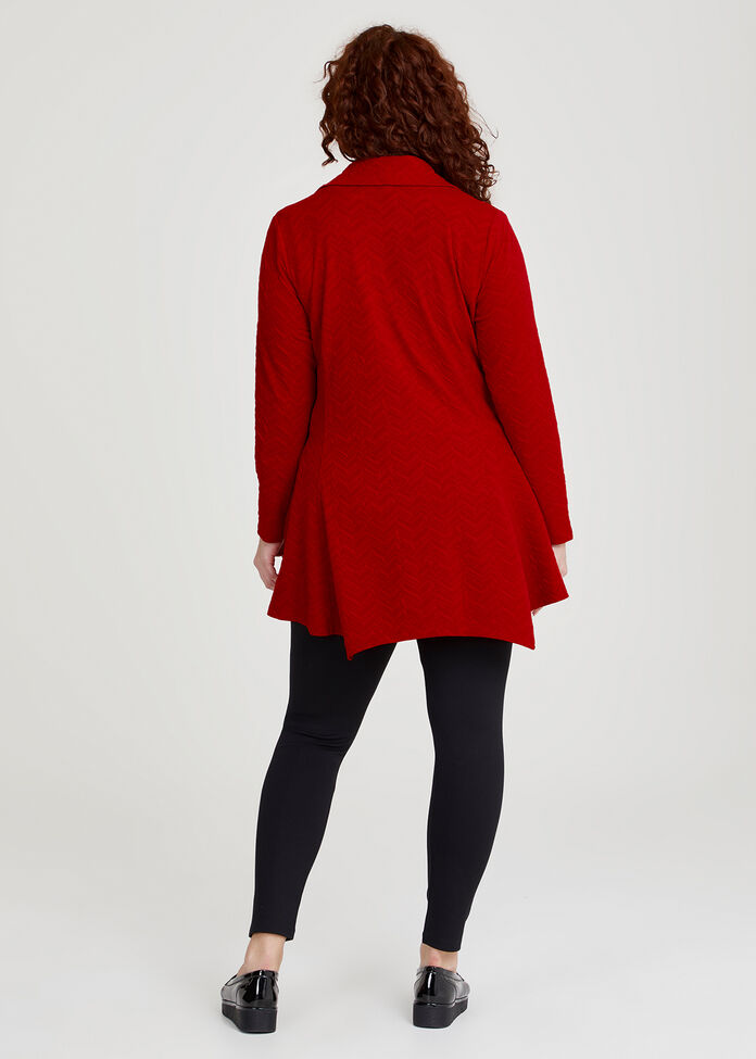 Shop Plus Size Jacquard Zip Jacket, Black | Taking Shape NZ