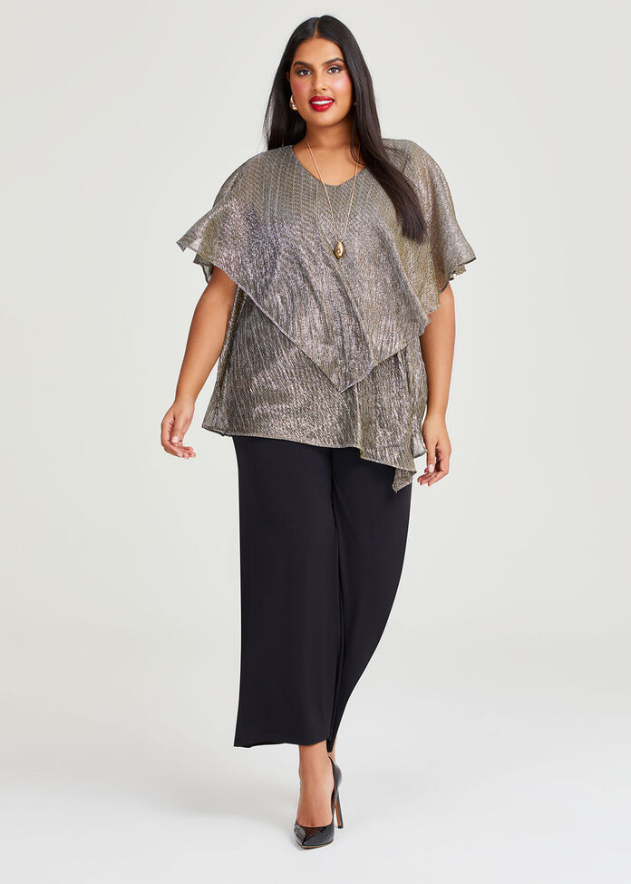 Shop Plus Size Moon Dust Shimmer Top in Black | Taking Shape AU