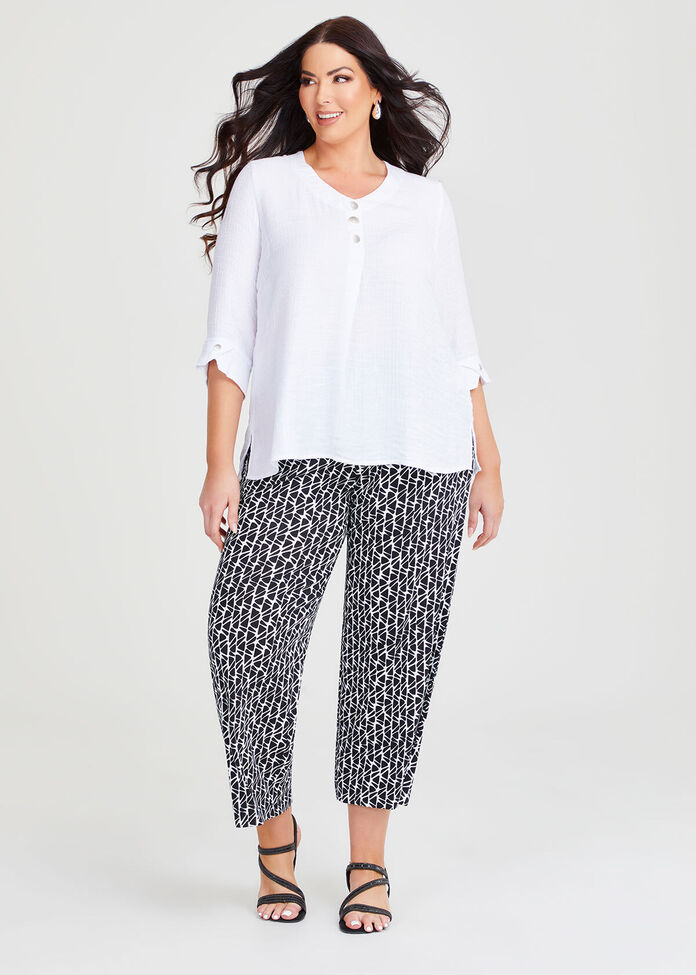 Shop Plus Size Amy Swing Natural Top, White | Taking Shape AU