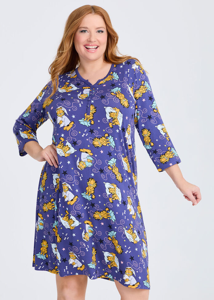 Shop Plus Size Garfield Sleepy Nightie, Multi | Taking Shape AU