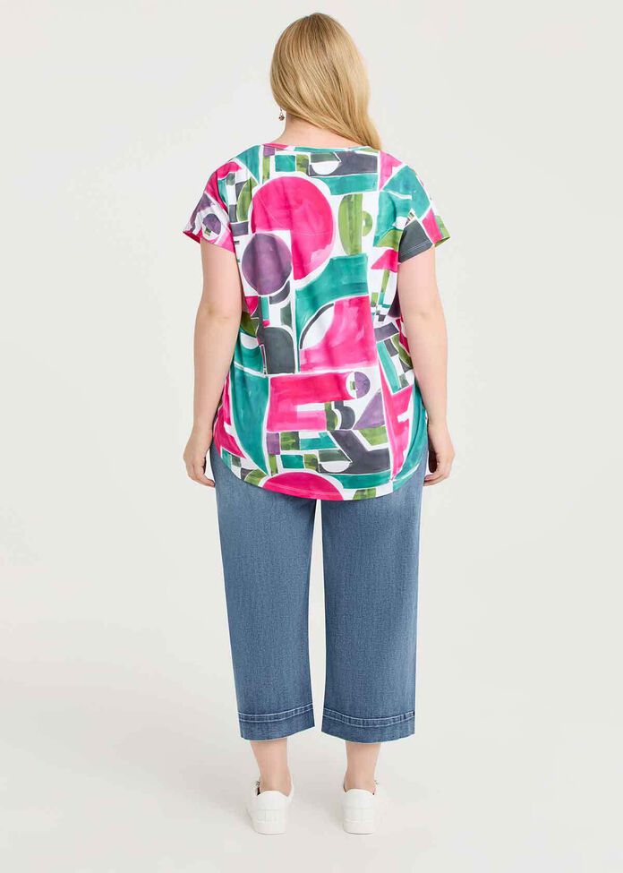 Shop Plus Size Cotton Painterly Print T-shirt, Print | Taking Shape AU