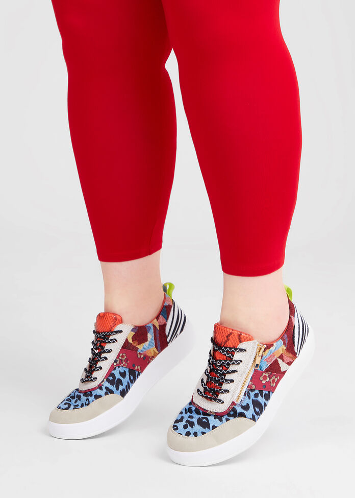 Shop Multi Patchwork Side Zip Sneaker | Comfortable Shoes | Taking Shape AU