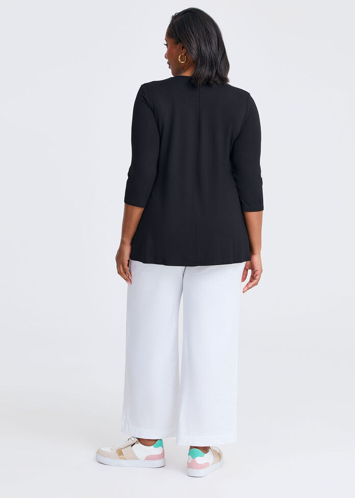 Shop Plus Size Natural Daytime Glam Top, Black | Taking Shape NZ