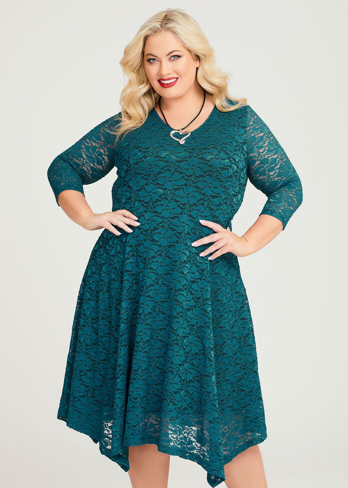 Shop Plus Size Lucy Lace Cocktail Dress In Blue Sizes 12 30 Taking