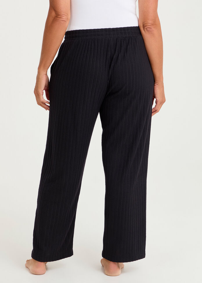 Shop Plus Size Cosy Rib Lounge Pant, Black | Taking Shape NZ