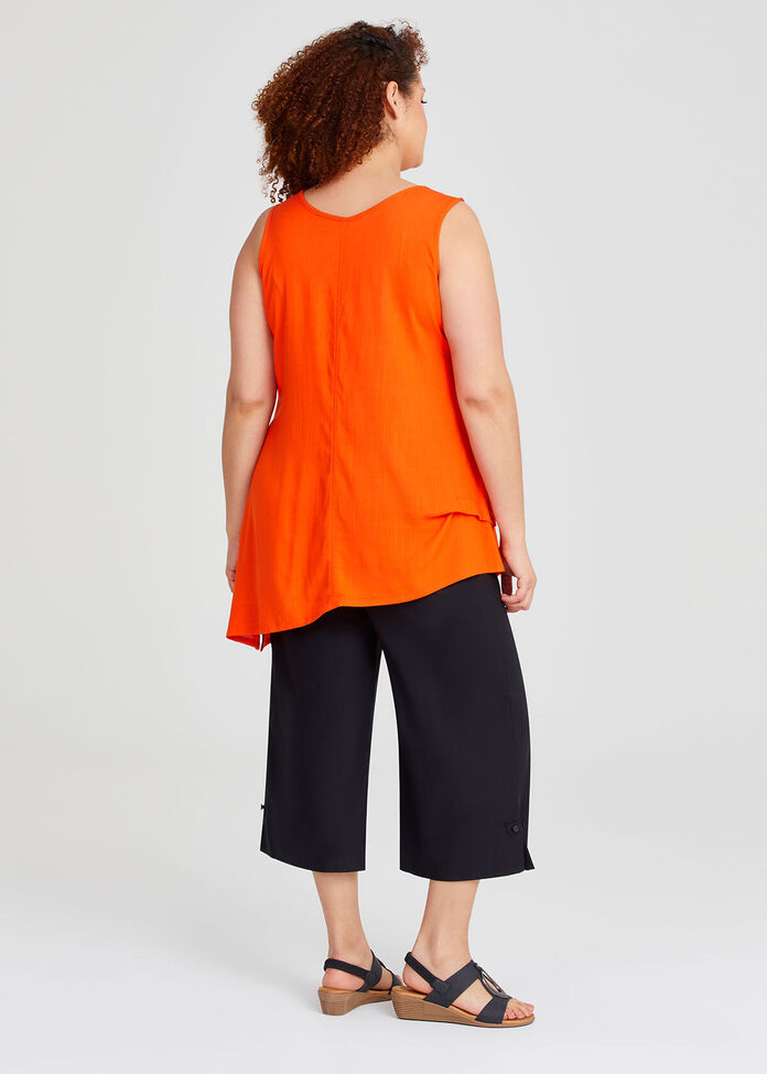 Shop Plus Size Side Tuck Natural Tank, White | Taking Shape AU