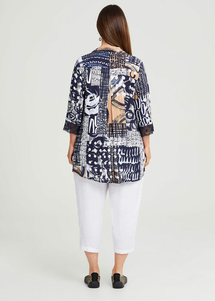 Shop Plus Size Tile Print Natural Shirt, Multi | Taking Shape AU