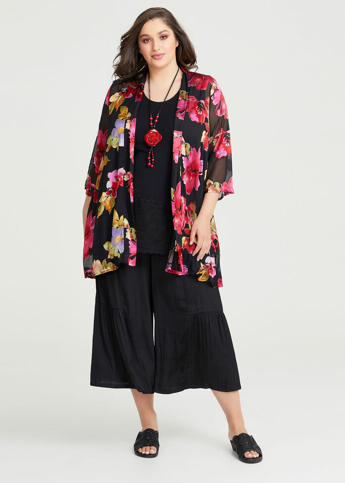 Shop Plus Size Satin Burnout Cardigan, Multi | Taking Shape AU