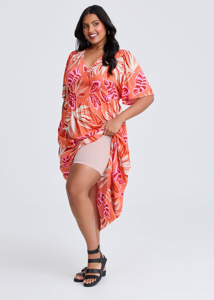 Shop Plus Size Natural Carrie Foliage Dress, Multi | Taking Shape AU