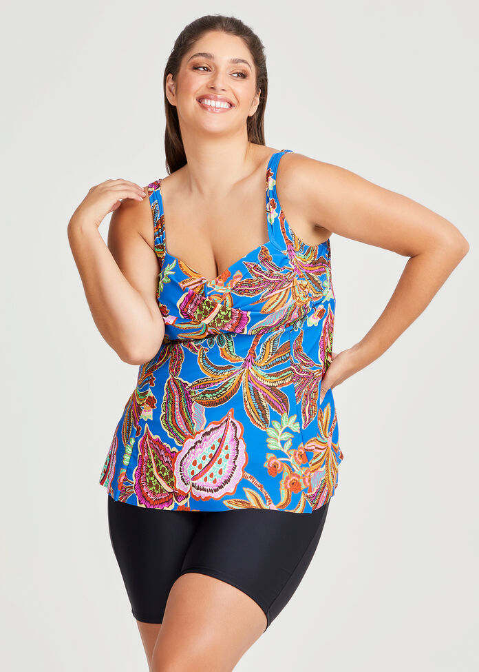 Shop Plus Size Tropical Blues Tankini Multi Taking Shape Nz