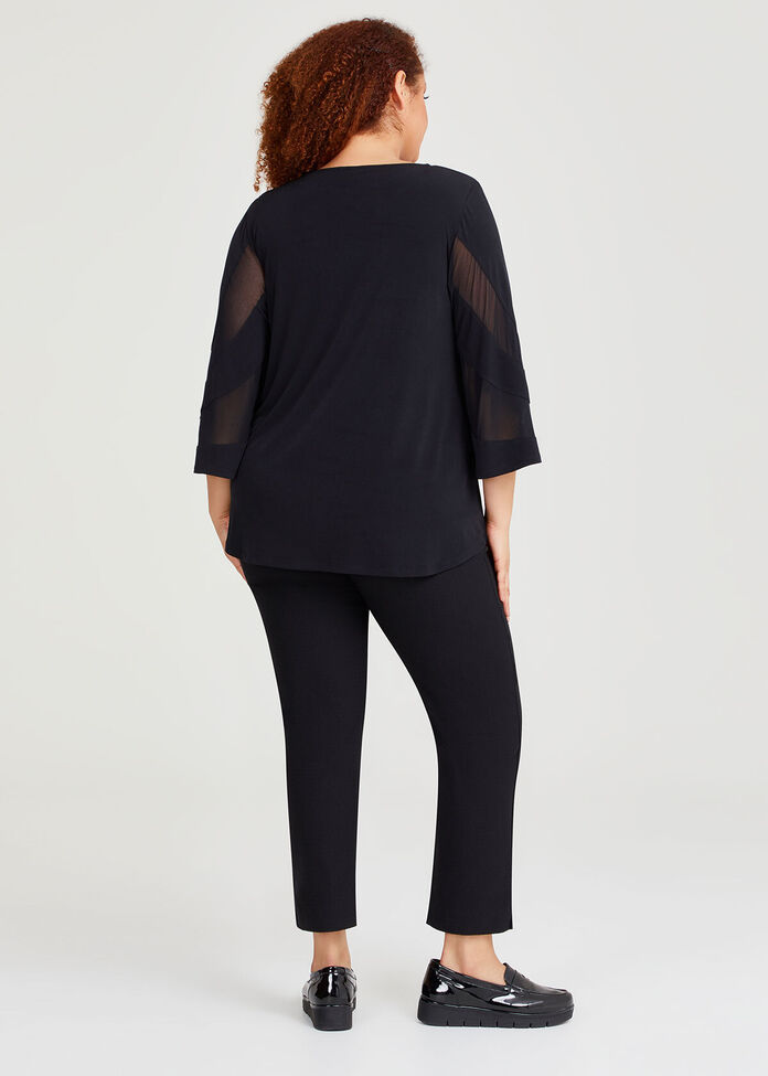 Shop Plus Size Luna Mixed Mesh Top, Black | Taking Shape AU
