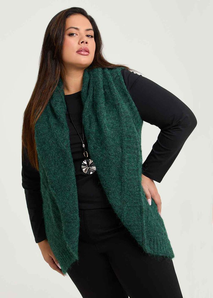 Shop Plus Size Mottled Cascading Vest, Green | Taking Shape AU