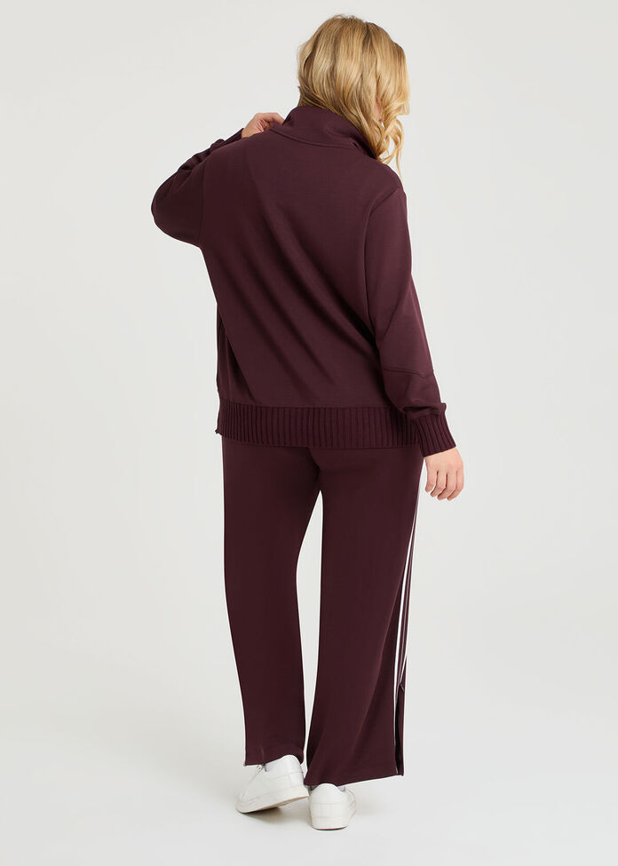 Shop Plus Size Luxe Touch Half Zip Top, Red | Taking Shape AU