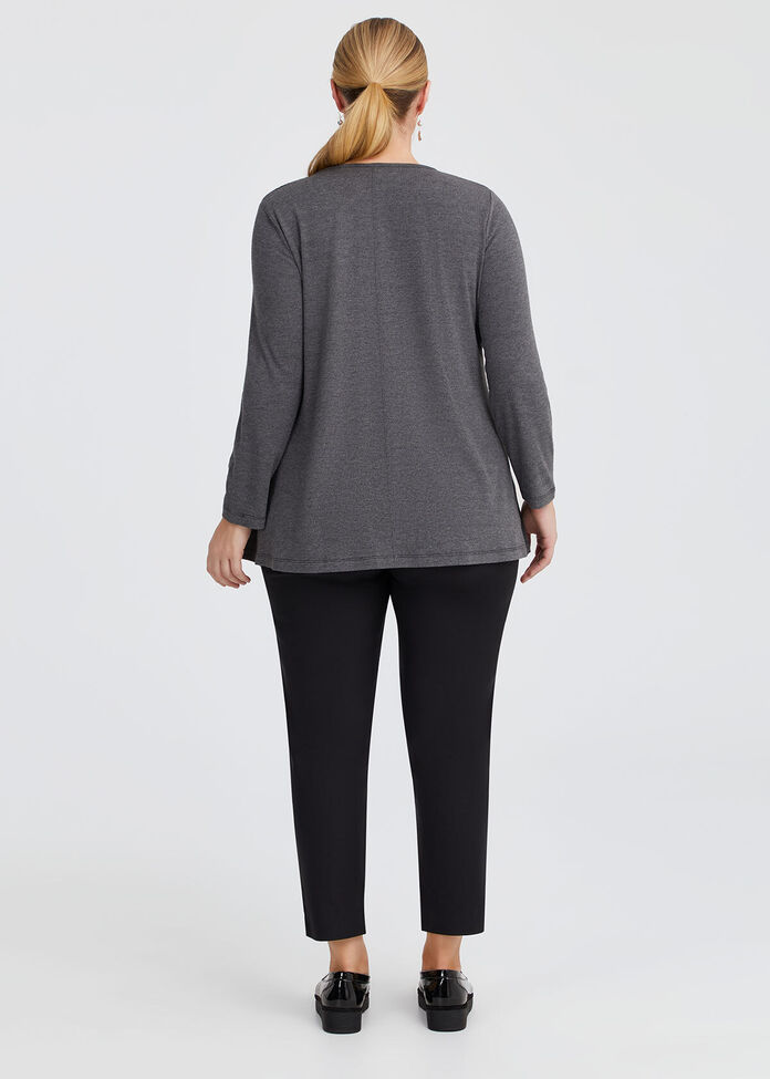 Shop Plus Size Tab Front Honeycomb Top, Grey | Taking Shape AU