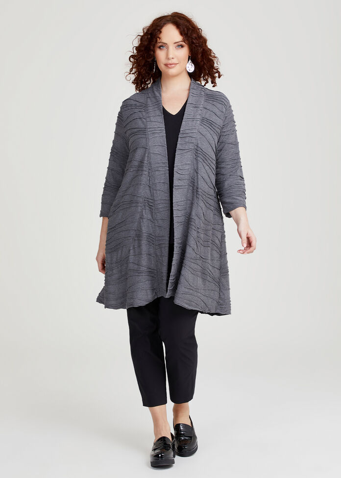 Shop Plus Size Textured Cardigan, Black | Taking Shape AU