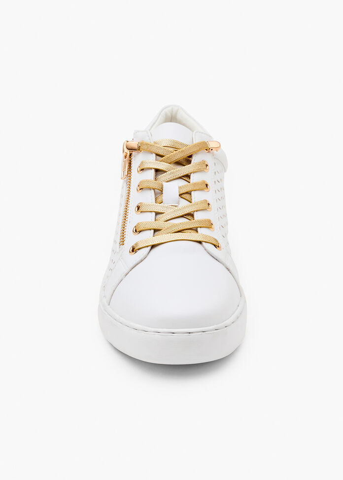 Shop White Krisie Lasercut Sneaker | Comfortable Shoes | Taking Shape NZ