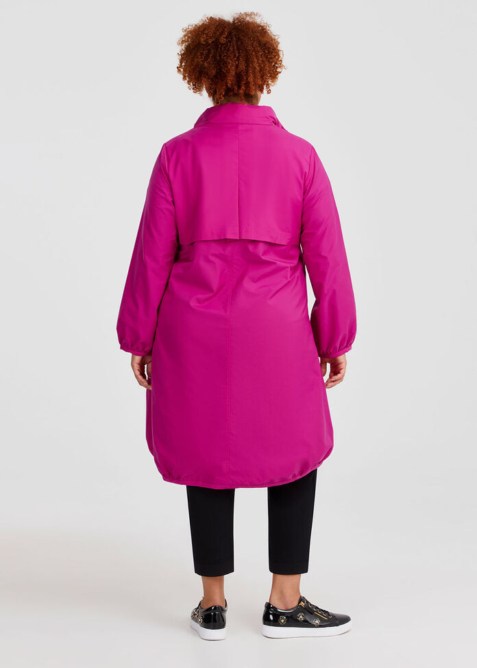 Shop Plus Size Reversible Shower Resist Viv Jacket, Purple | Taking ...