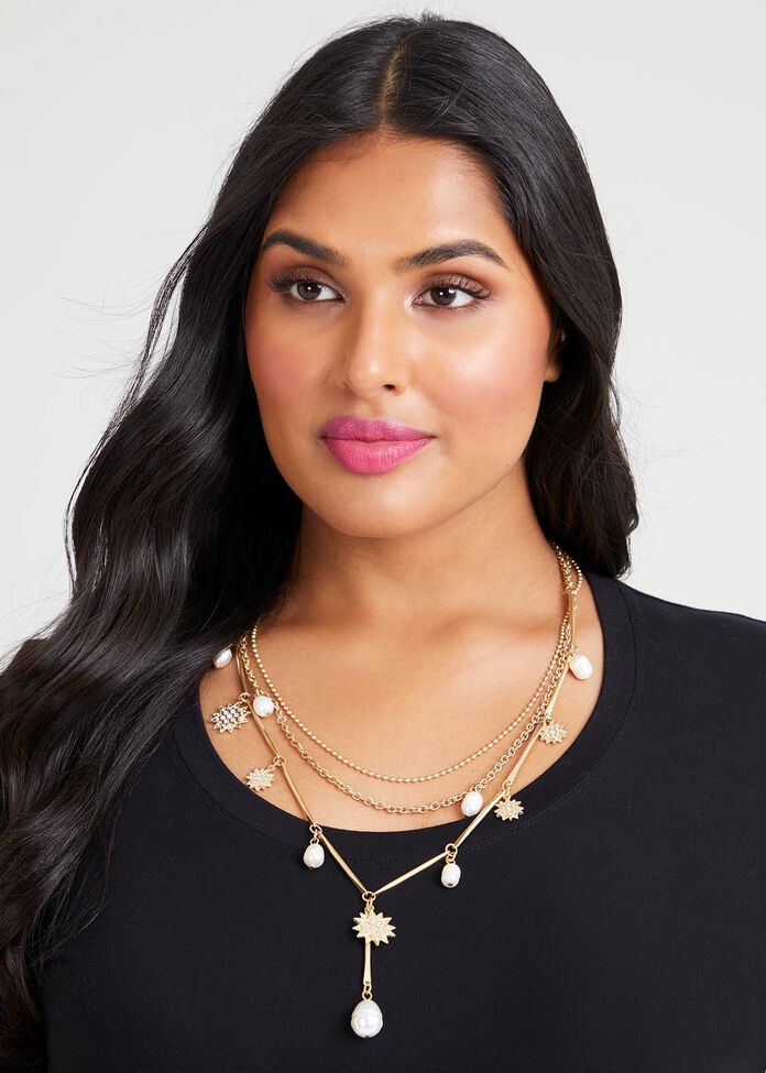 Shop Star & Pearl Layered Necklace in Gold | Accessories | Taking Shape AU