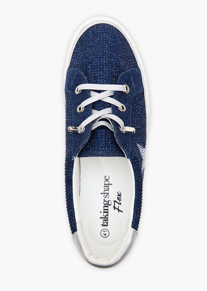 Bling Star Denim Sneaker | Silver Star | Taking Shape NZ