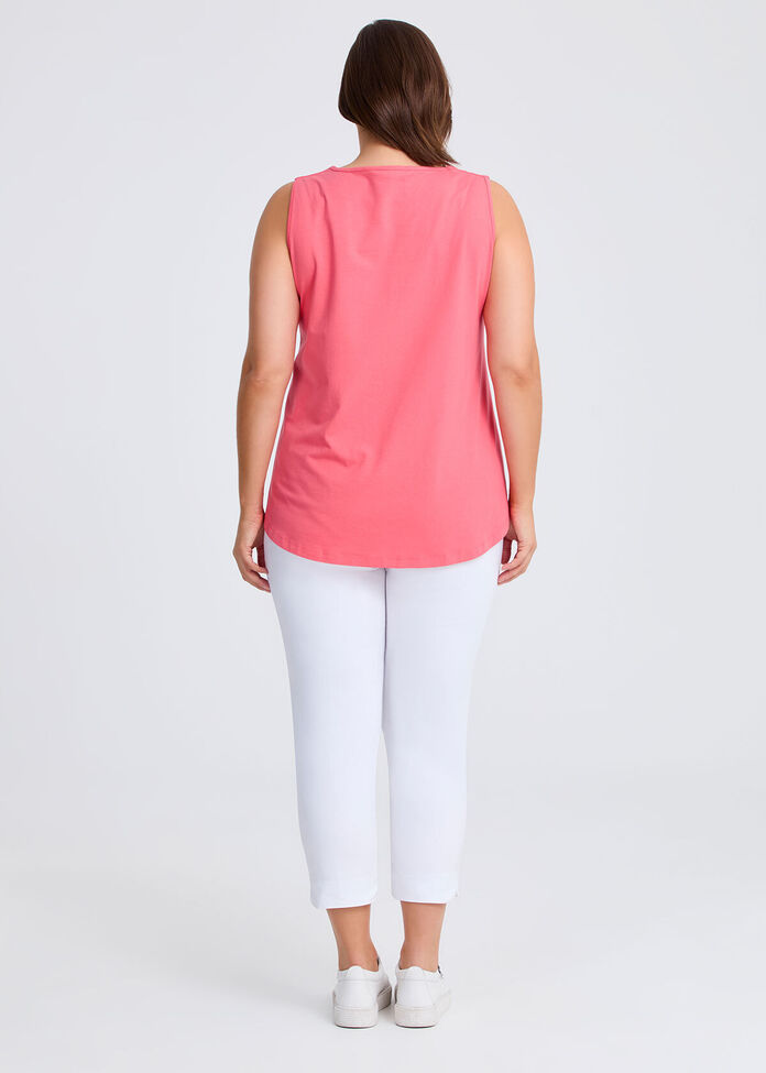 Shop Plus Size Good Earth Australian Cotton Element Tank, Pink | Taking ...