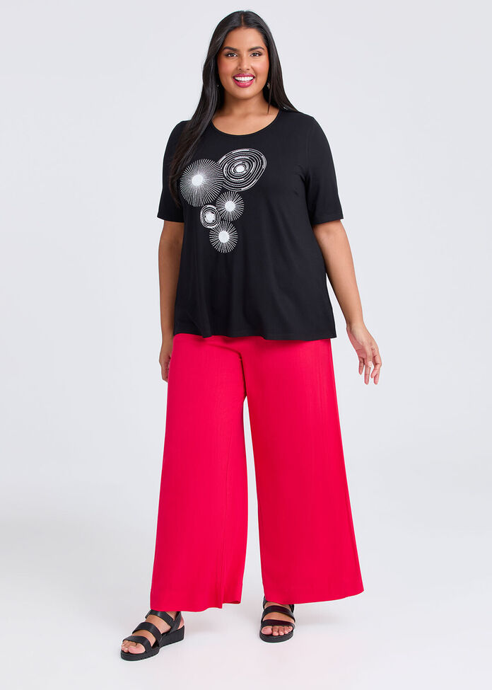 Shop Plus Size Natural Circles Top, Black | Taking Shape NZ