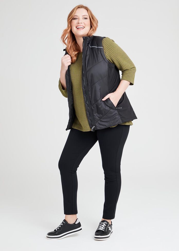 Shop Plus Size Quilted Hooded Puffer Vest, Black | Taking Shape AU