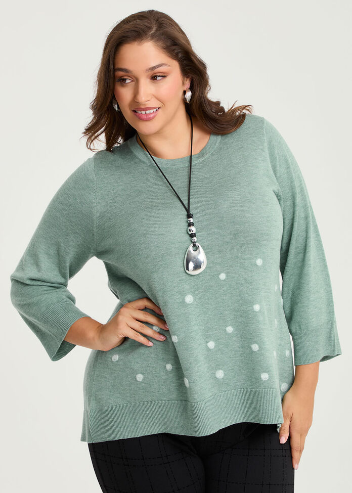 Shop Plus Size Felt Spot Tulip Jumper, Blue | Taking Shape AU