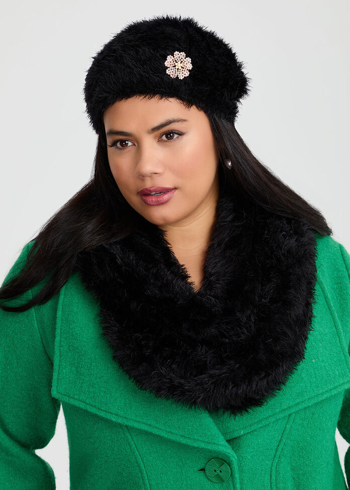 Shop Fuzzy Beret in Black | Accessories | Taking Shape AU