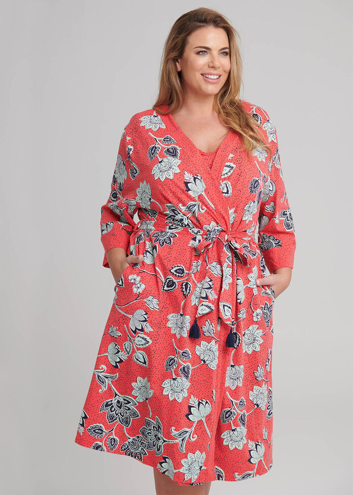 Shop Plus Size In Bloom Robe in Print | Taking Shape AU