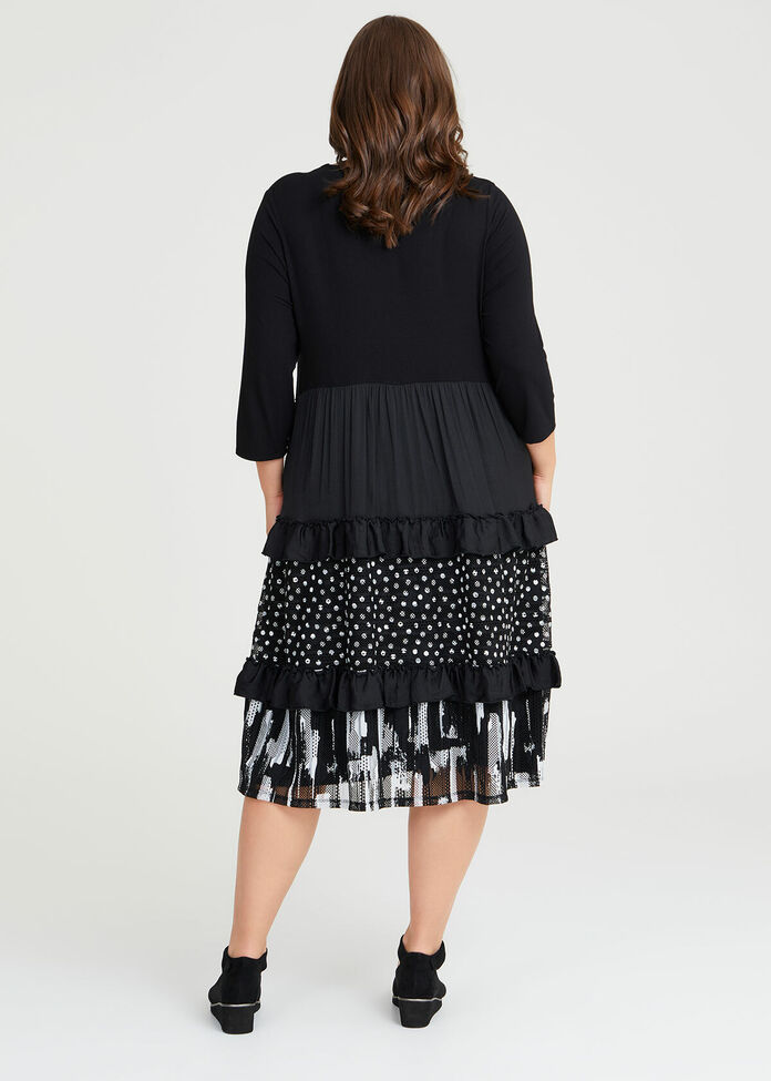 Shop Plus Size Splice Natural & Mesh Dress, Multi | Taking Shape AU