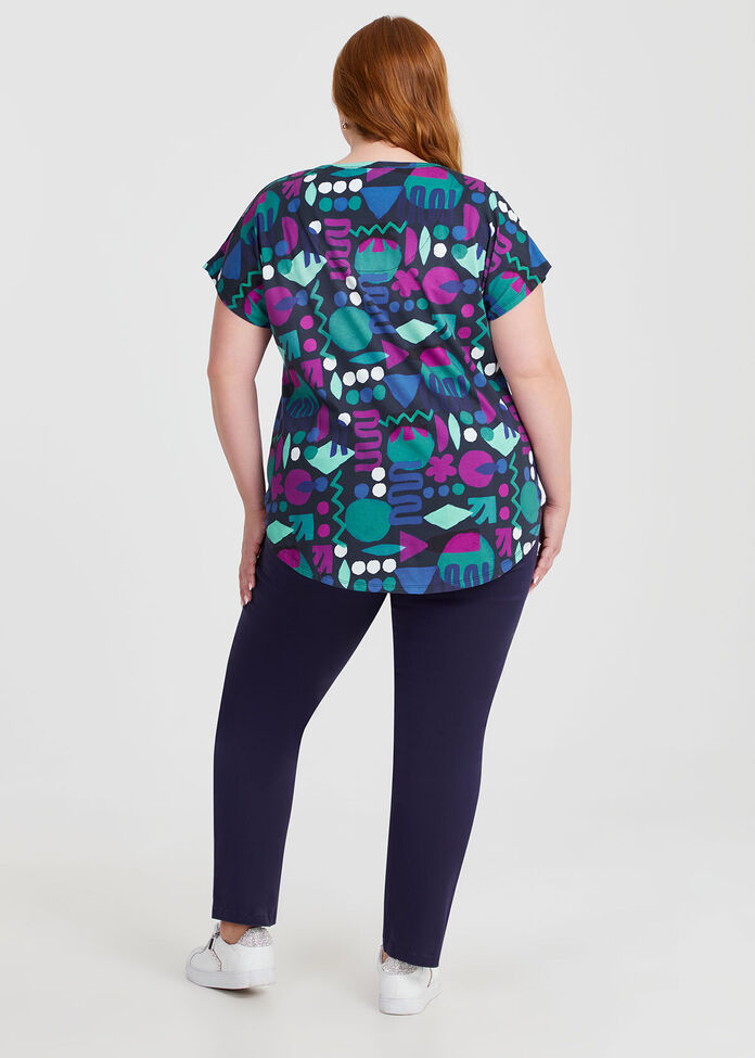 Cotton Abstract Art T-Shirt | Plus Size Women's | Taking Shape AU