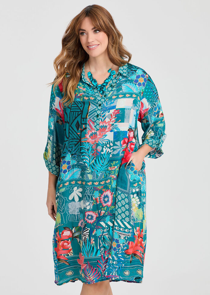 Shop Plus Size Natural Revival Tori Dress, Print | Taking Shape NZ