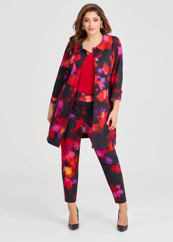 Shop Plus Size Splash Linen Suit Pant, Multi | Taking Shape AU