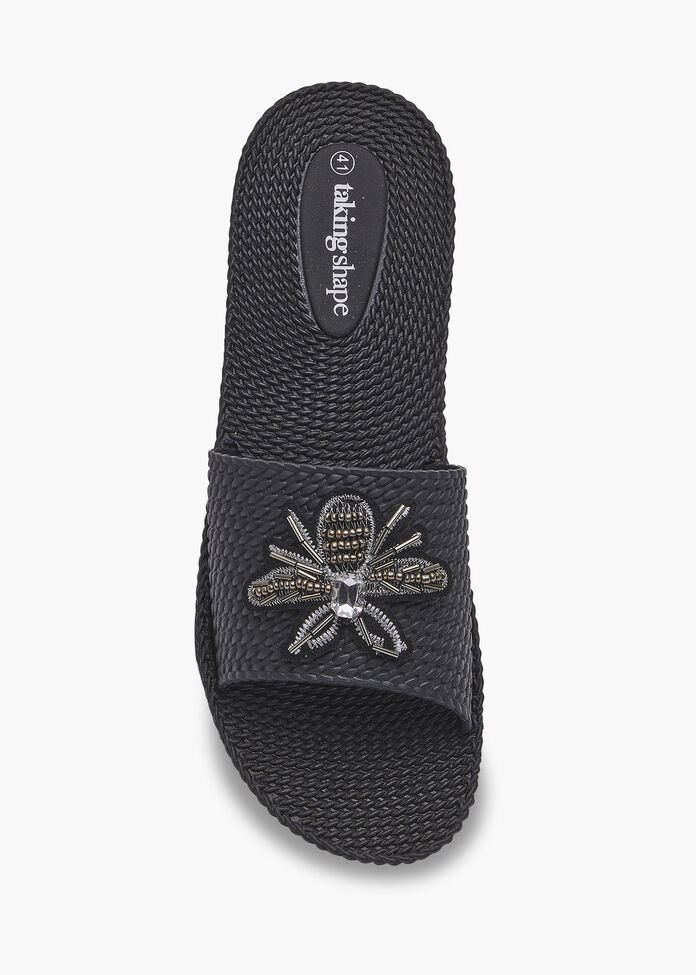 Shop Black Bee Jelly Slide | Comfortable Shoes | Taking Shape AU
