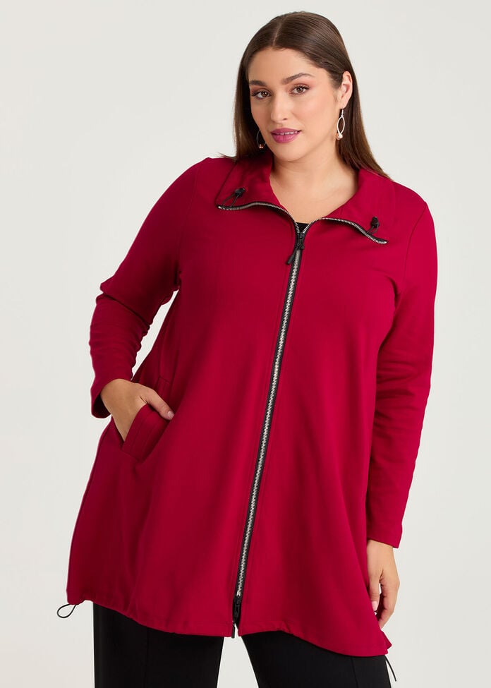 Shop Plus Size Bamboo Ponte Carmine Jacket, Red | Taking Shape AU