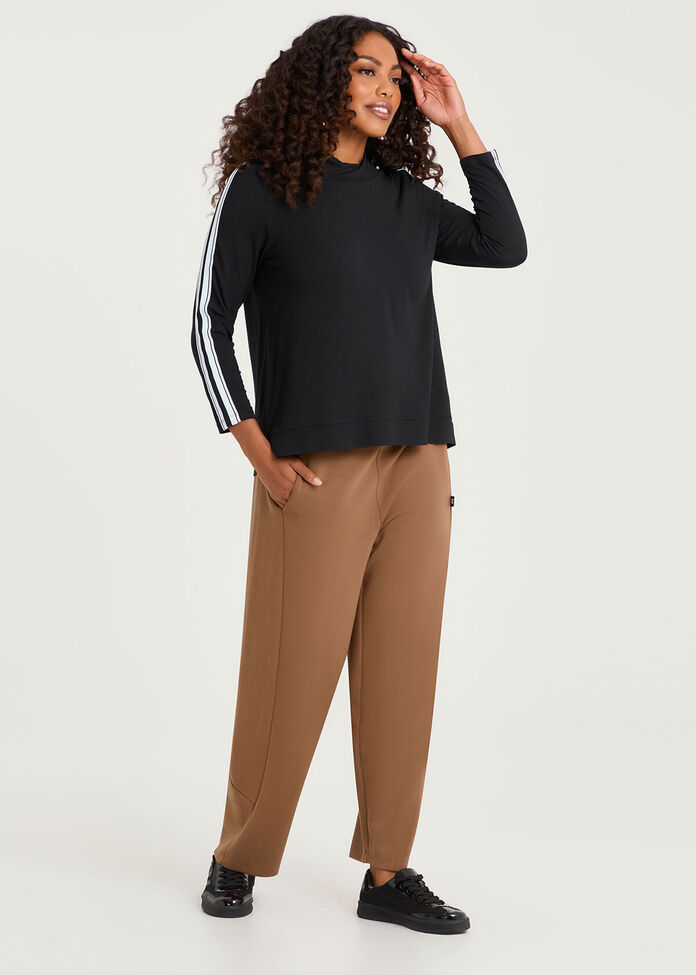 Shop Plus Size Australian Wool Blend Anika Top, Black | Taking Shape AU