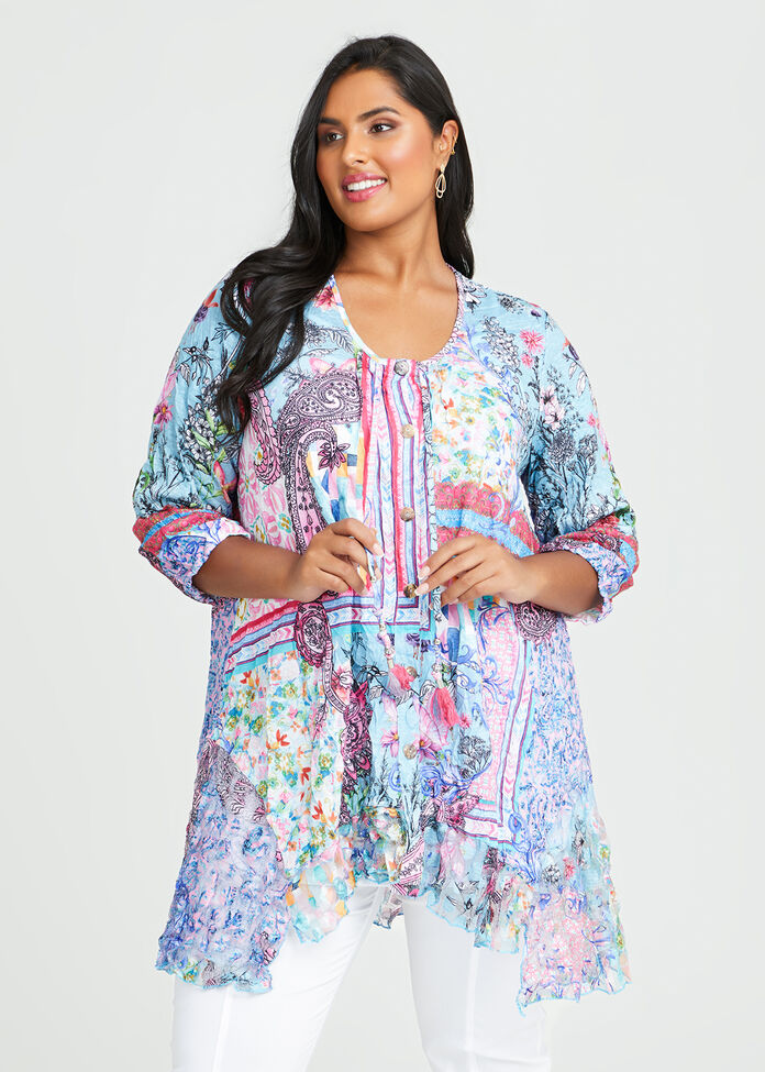 Shop Plus Size Deja Blue Cardigan, Multi | Taking Shape AU