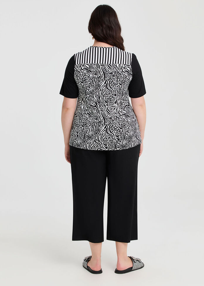 Shop Plus Size Natural Stripe Abstract Top, Multi | Taking Shape NZ