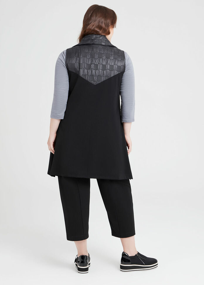 Shop Plus Size Ivy Quilted Bamboo Ponte Vest, Black | Taking Shape AU