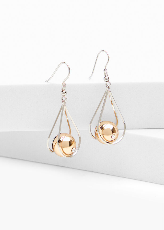 Two Tone Silver & Gold Shiny Earrings | Taking Shape AU