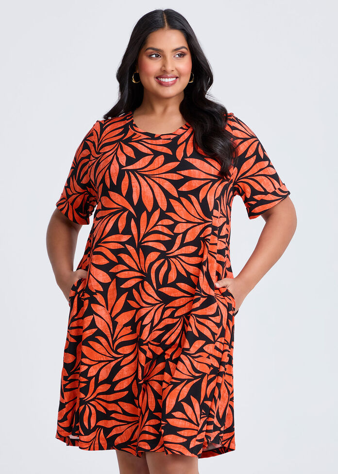 Shop Plus Size Natural Laurie Dress, Print | Taking Shape NZ