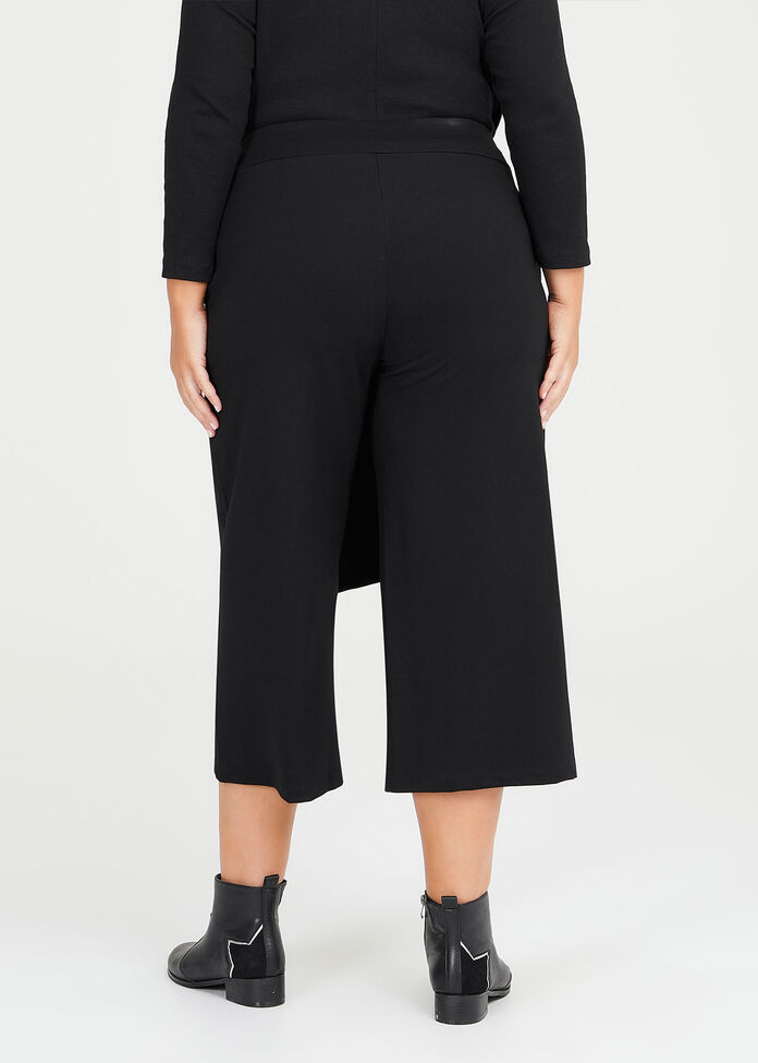 Shop Plus Size Wrap Bamboo Ponte Crop Skant, Black | Taking Shape AU