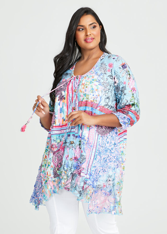Shop Plus Size Deja Blue Cardigan, Multi | Taking Shape AU