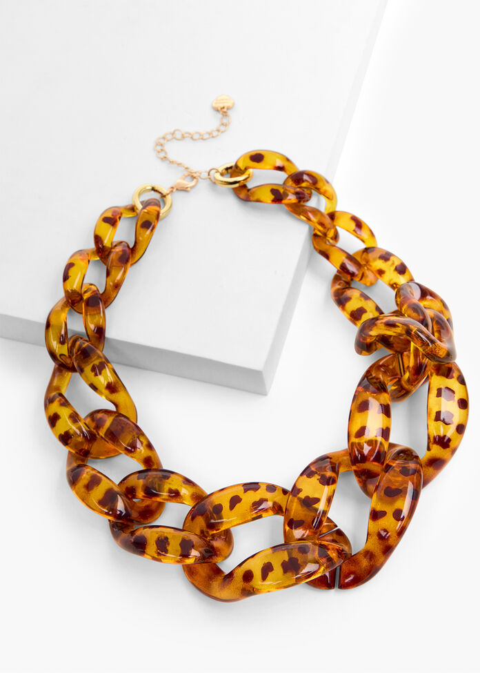 Animal Print Statement Chain Necklace | Taking Shape AU
