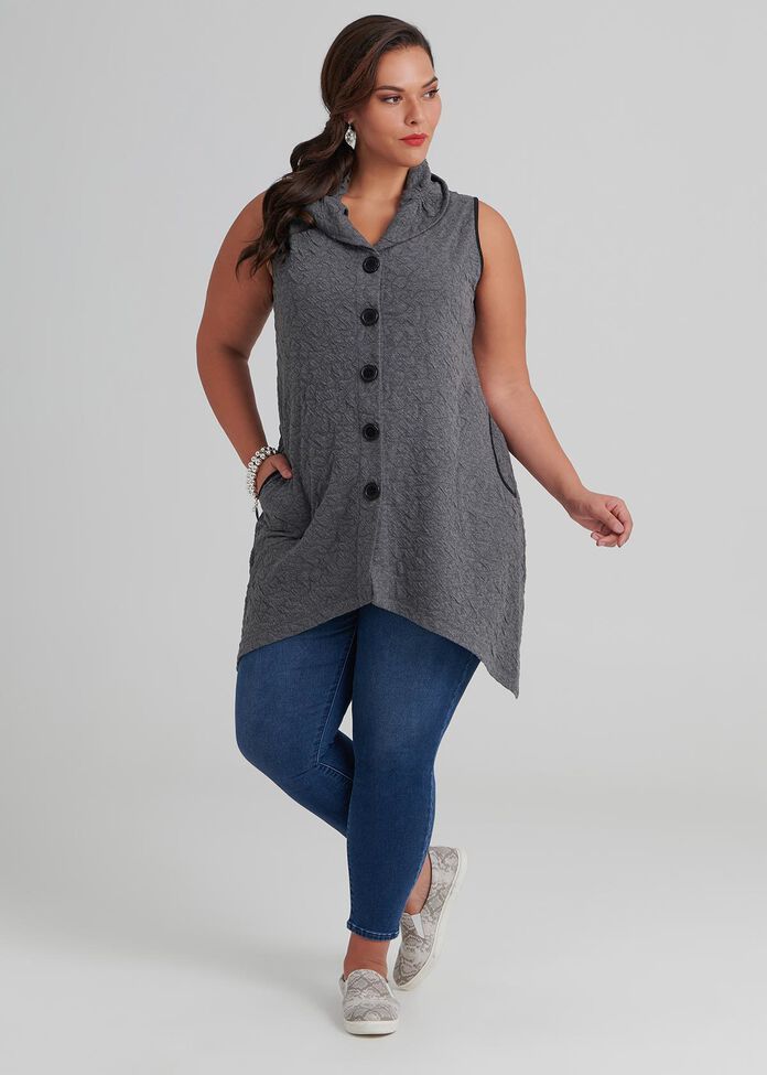Shop Time Out Vest in Grey, Sizes 12-30 | Taking Shape AU