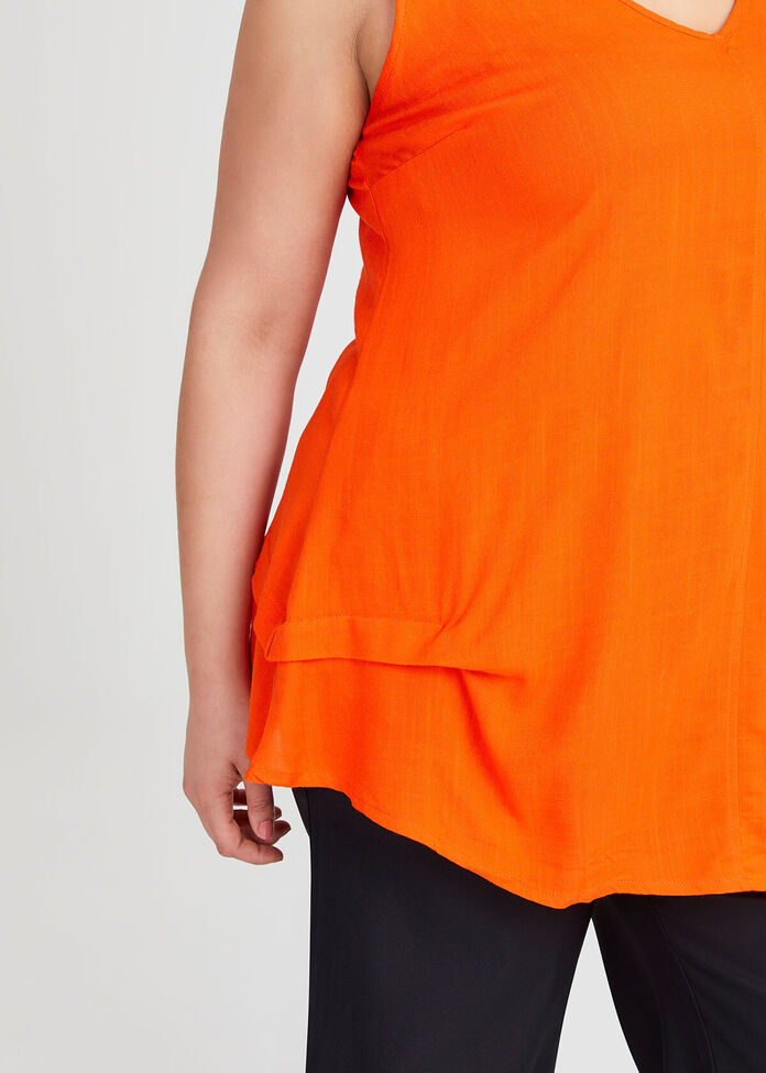 Shop Plus Size Side Tuck Natural Tank, White | Taking Shape AU